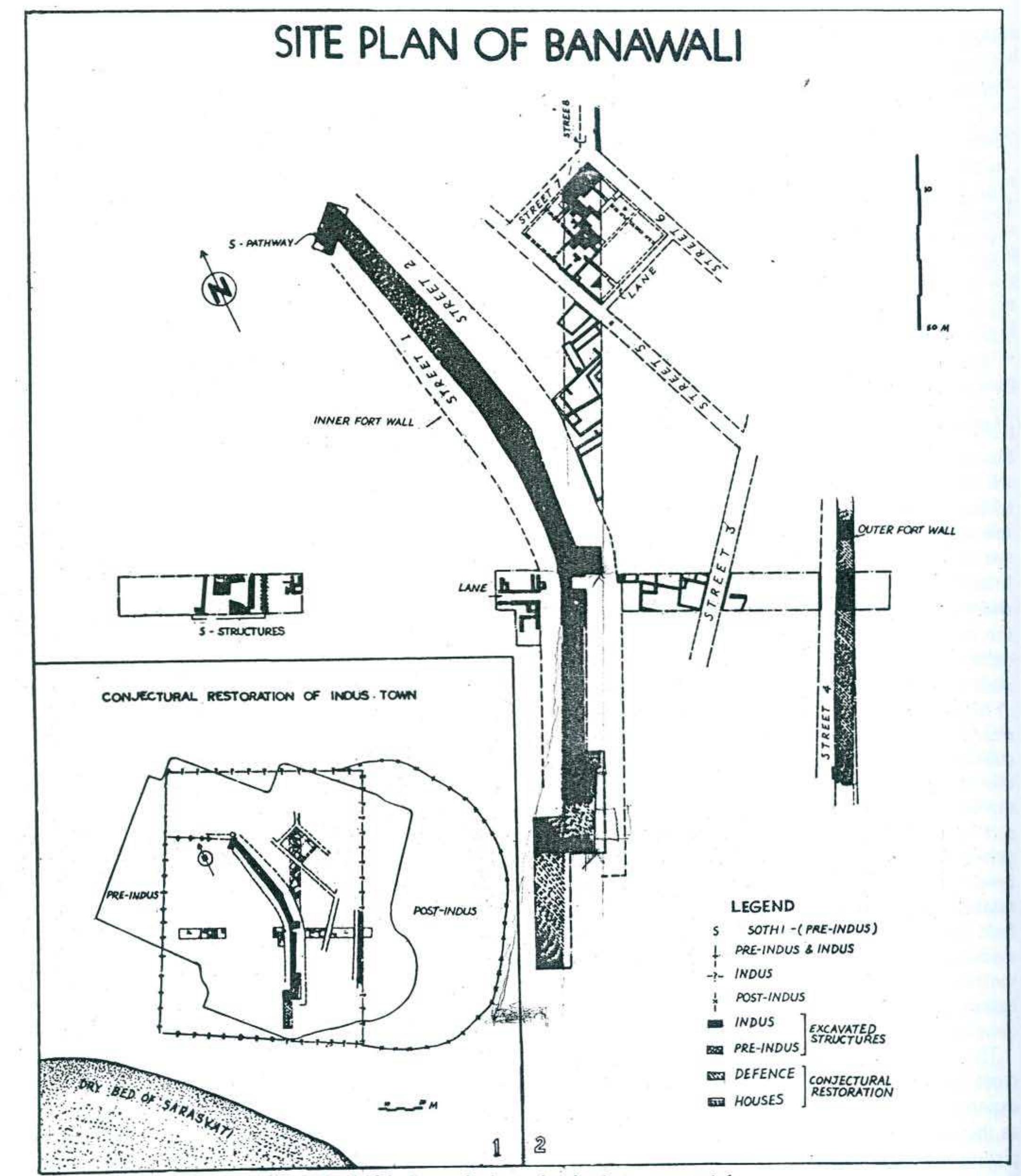 Figure 1 - Structural Remains and Town-Planning at Banawali