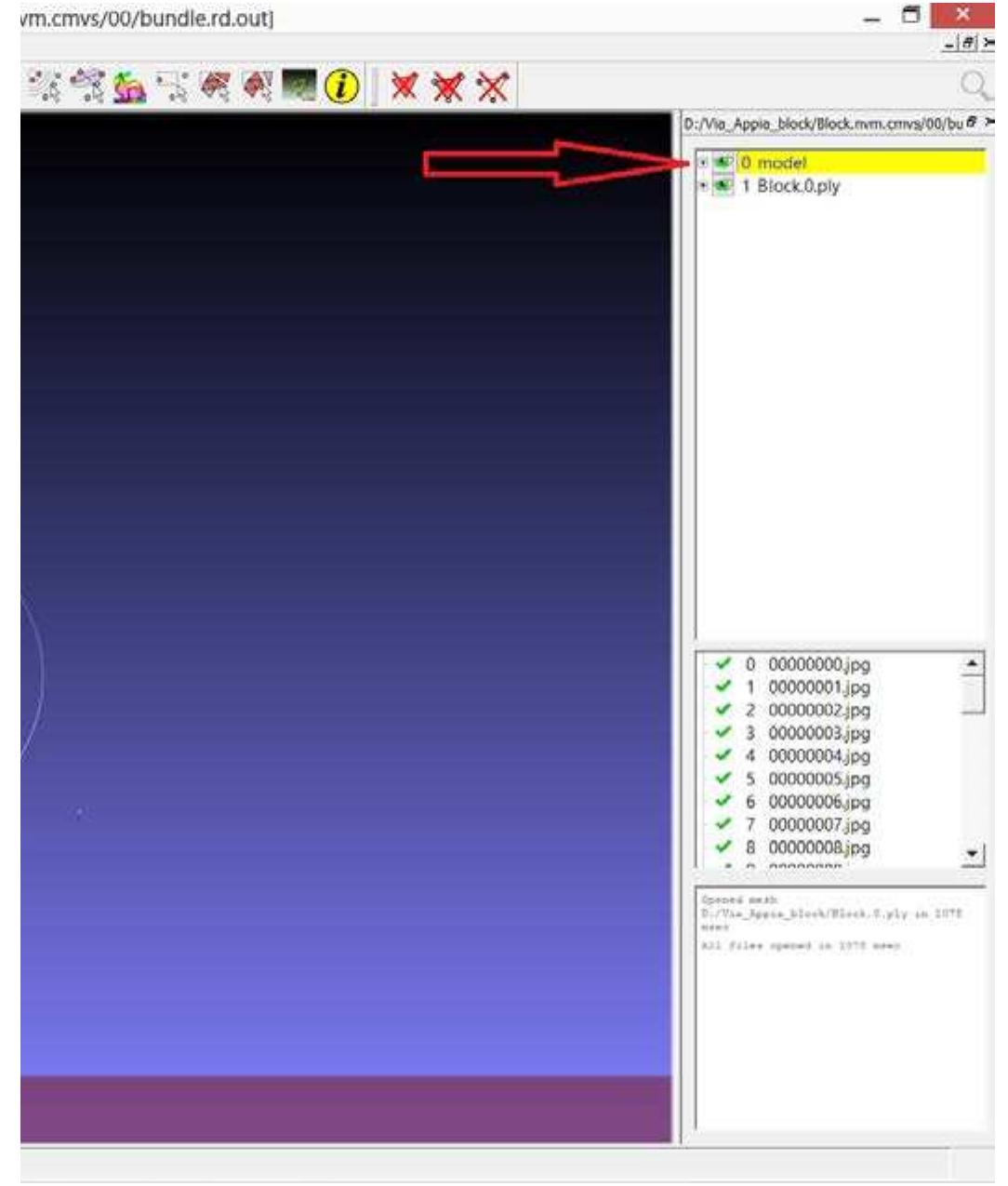 Figure 8 - Using VisualSFM and Meshlab for creating 3-D