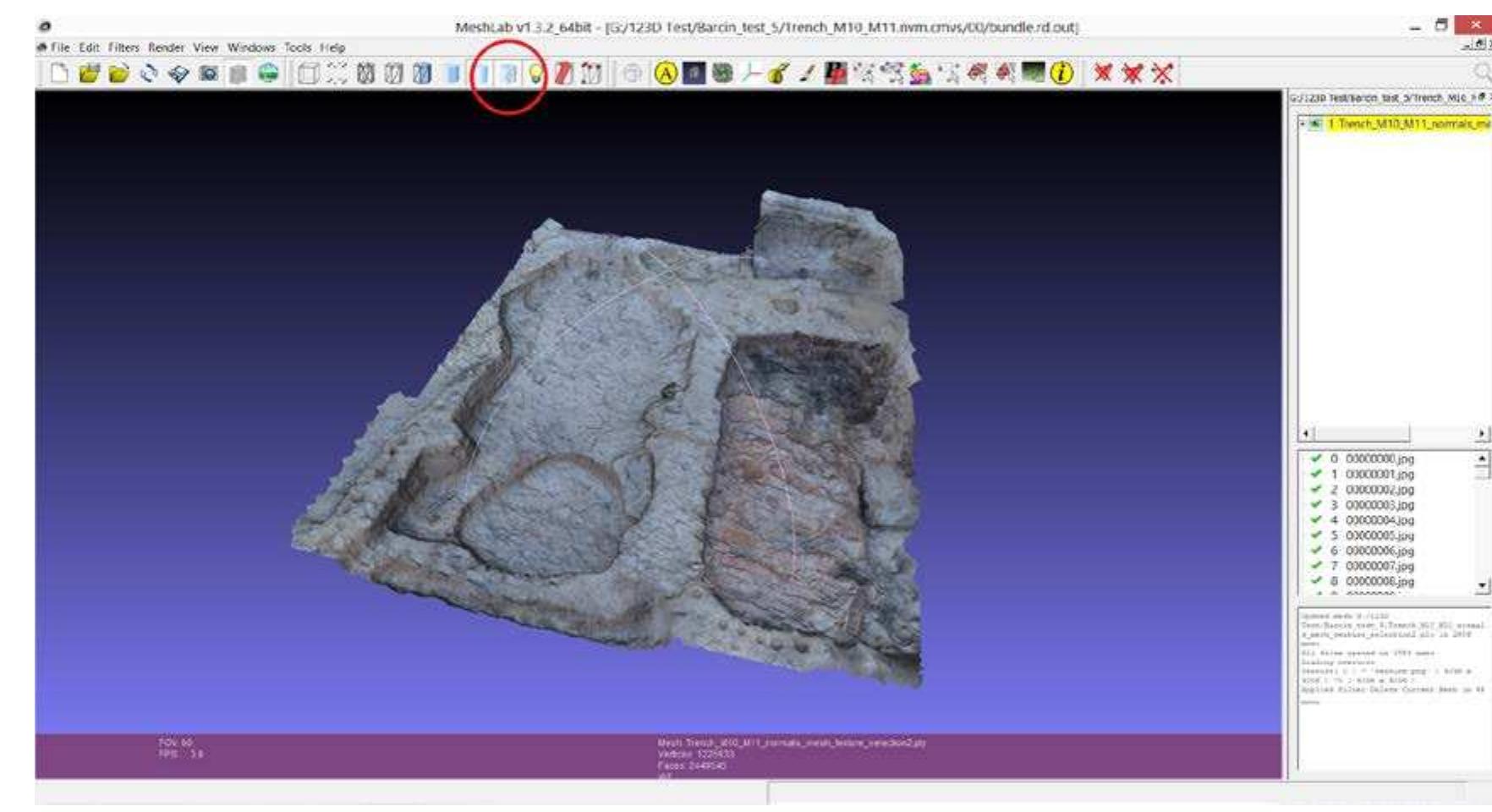 Figure 21 - Using VisualSFM and Meshlab for creating 3-D