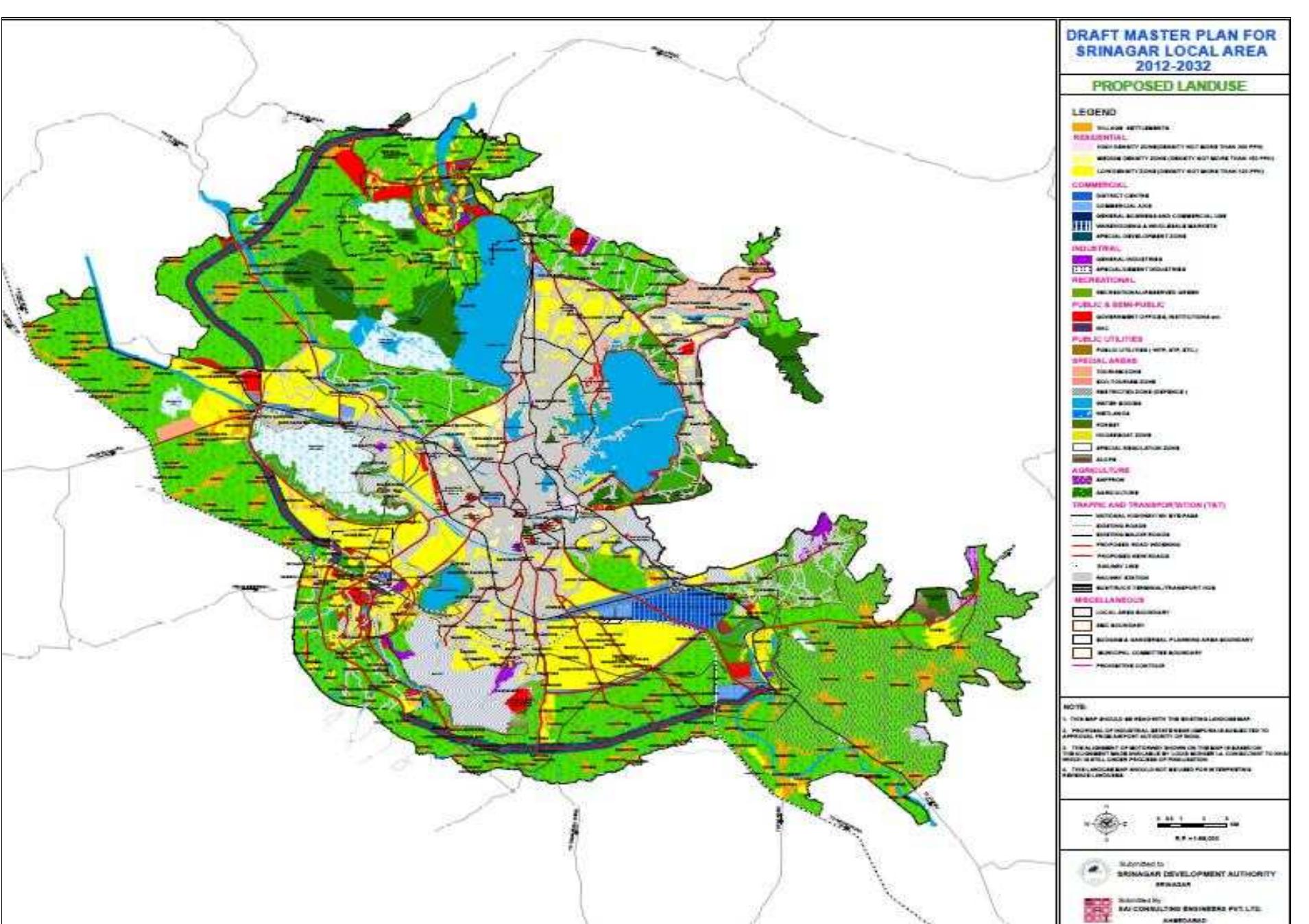 An: wife proposed land use (draft master plan for srinagar
