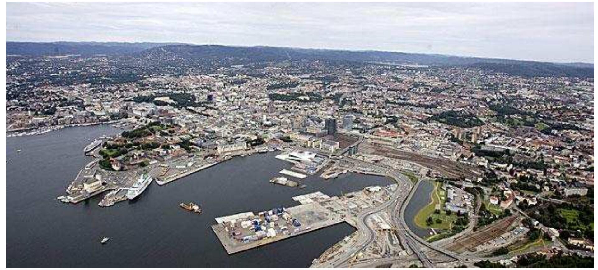 Current state of oslo’s waterfront (front of the picture:
