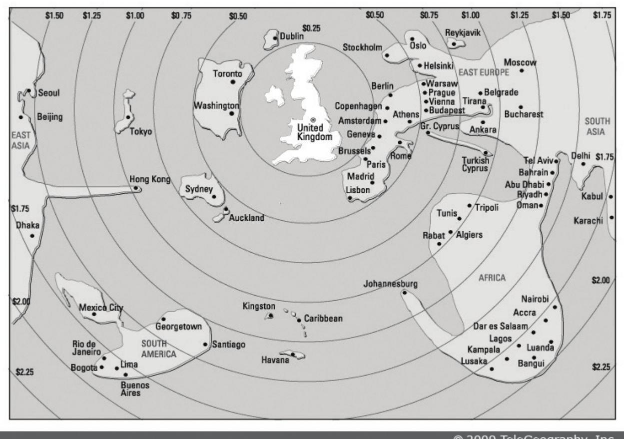 Source: telegeography research, tariff map united kingdom