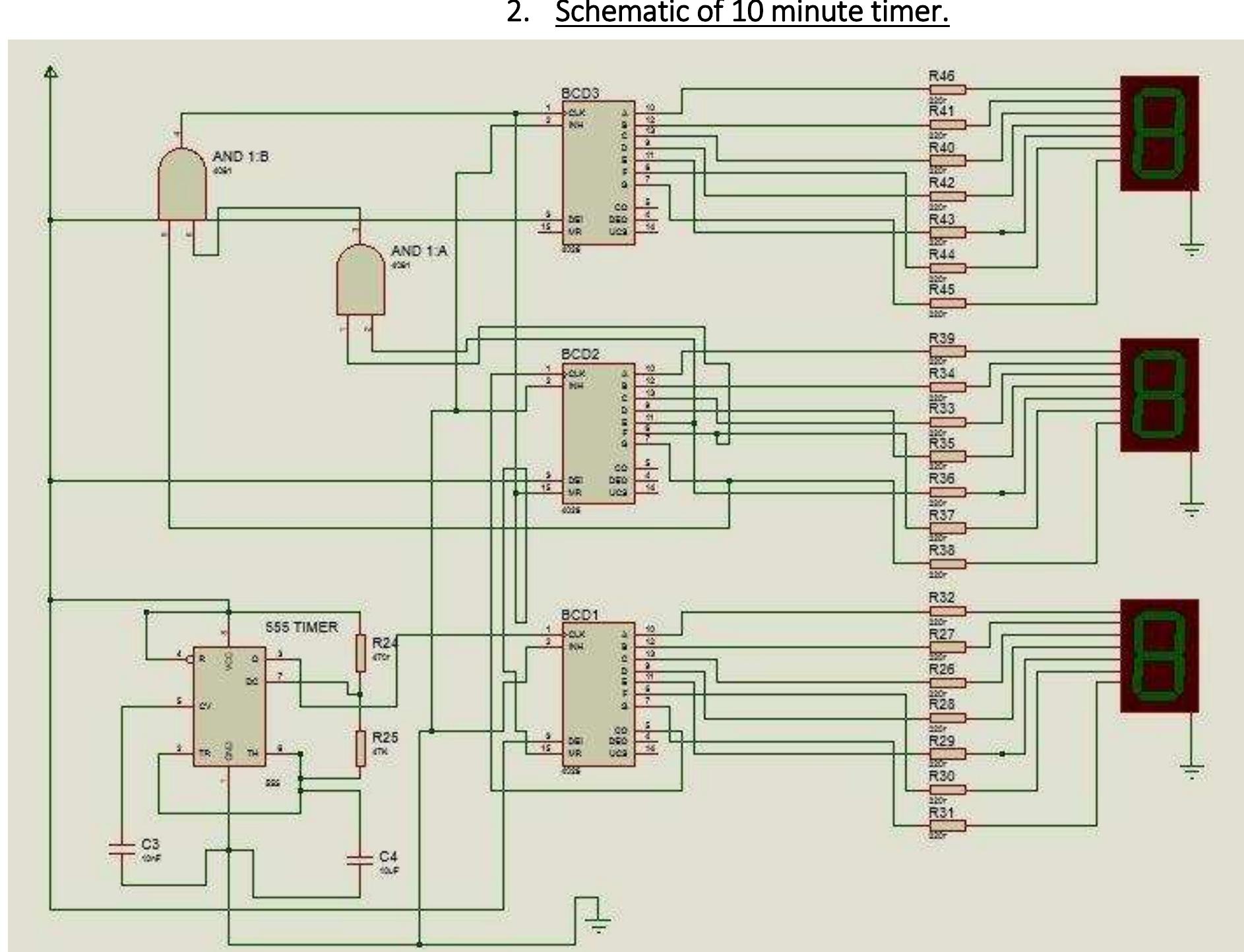 Figure 9 - Digital Timer Implementation using 7-Segment