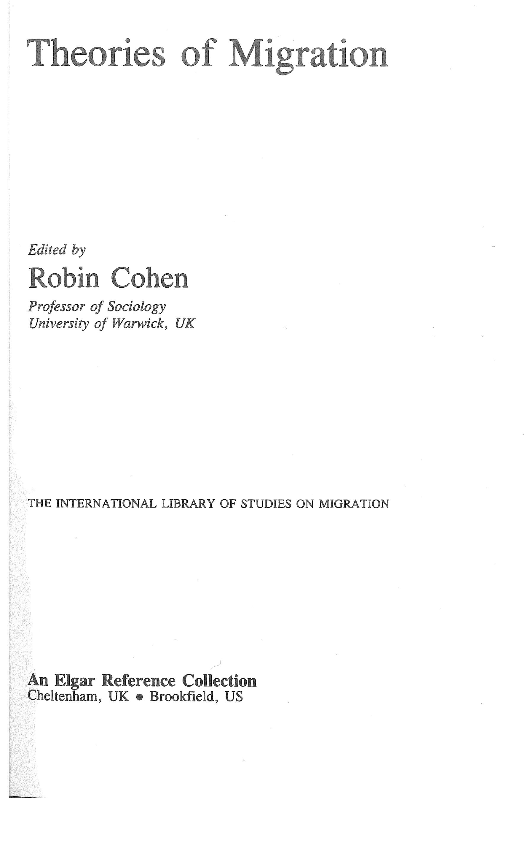 (PDF) Theories of Migration