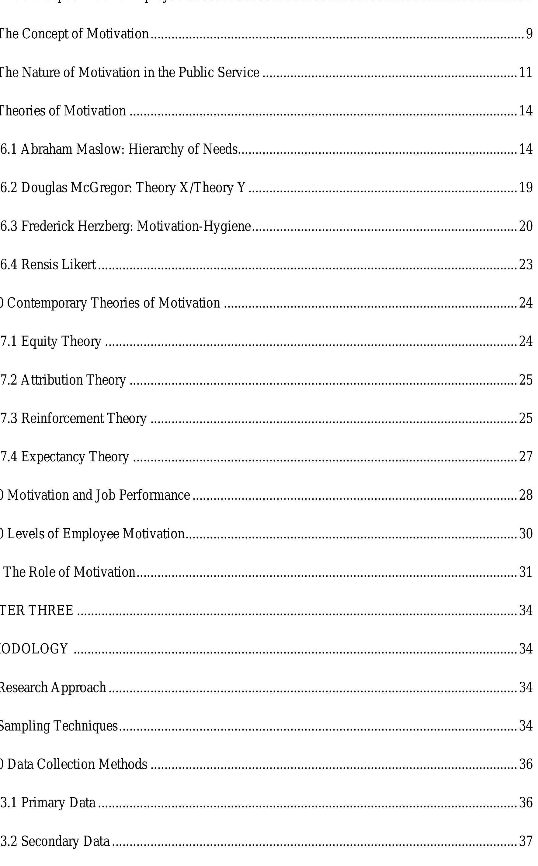 Table 2 - from THE ROLE OF MOTIVATION ON EMPLOYEE