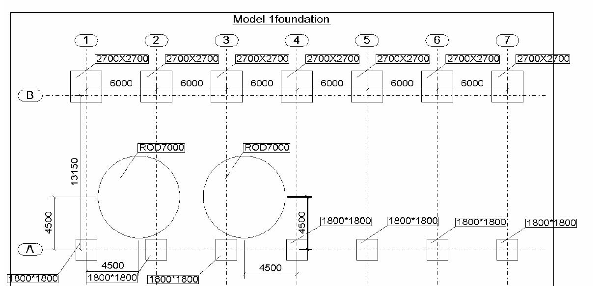 Column footing 1800*1800 footing ting tocreate footings for