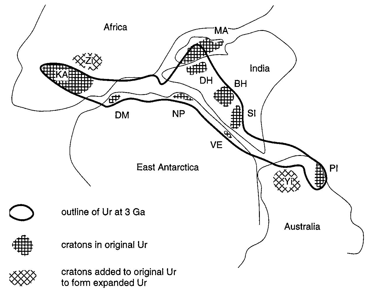9 maps of ur and expanded ur (from rogers, 1996). symbols
