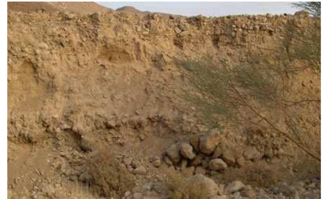 Wadi sukhura: section showing the remains of an early