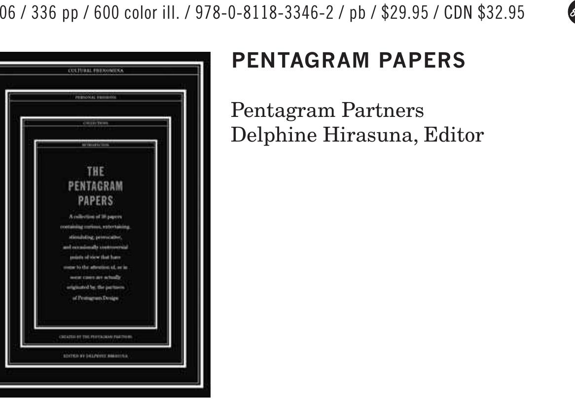 Celebrated global design firm pentagram has produced a