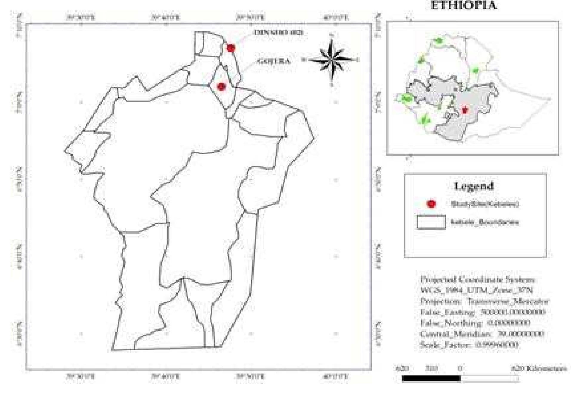 Map of bale mountains national p ark.