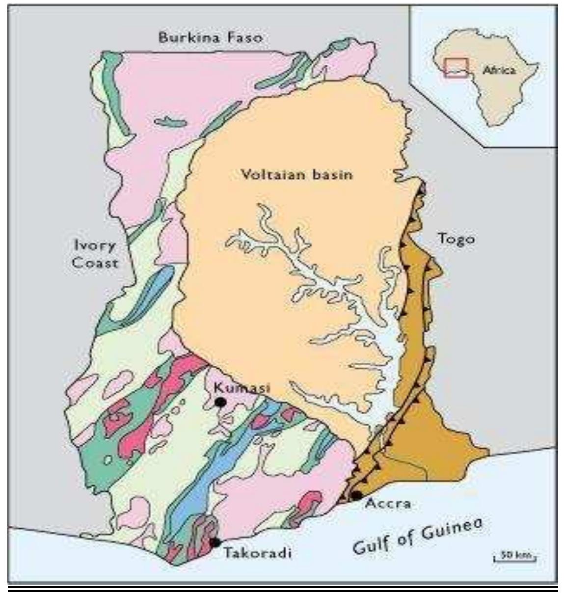 Figure 1 - Geology of Ghana