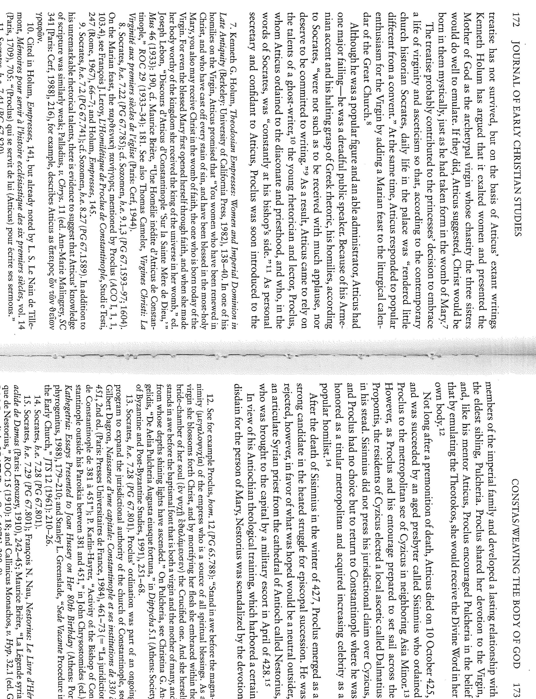 Table 2 - Weaving the Body of God: Proclus of