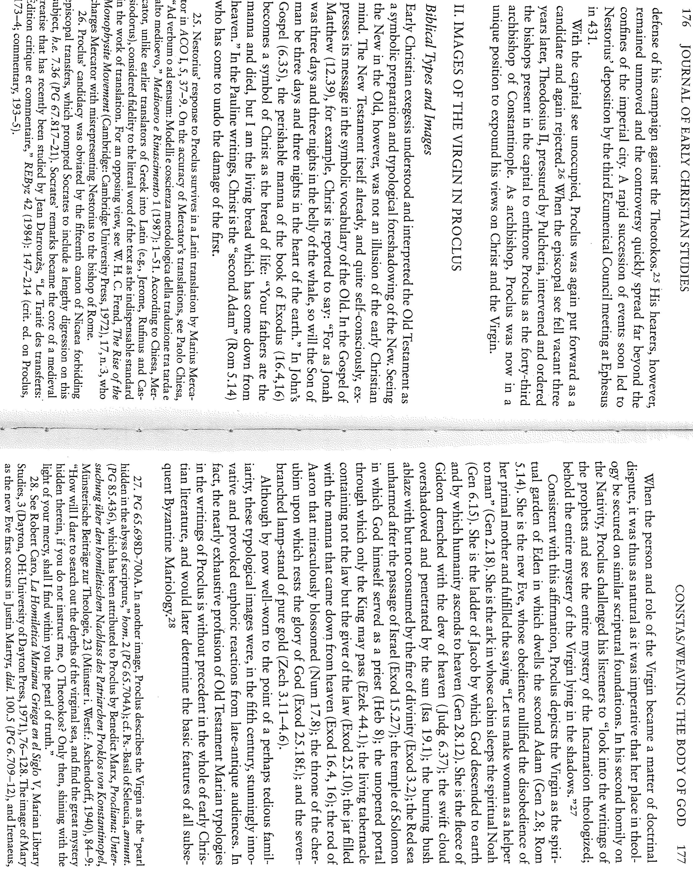 Table 4 - Weaving the Body of God: Proclus of