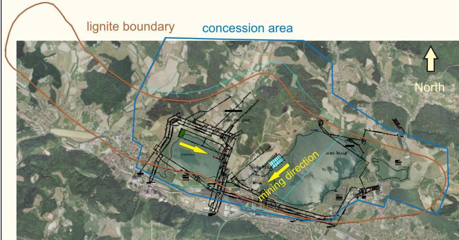 24: actual location of long-wall operation blocks at velenje