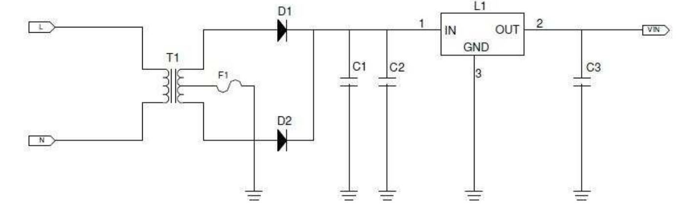 The dc voltage regulator schematic circuit the secondary