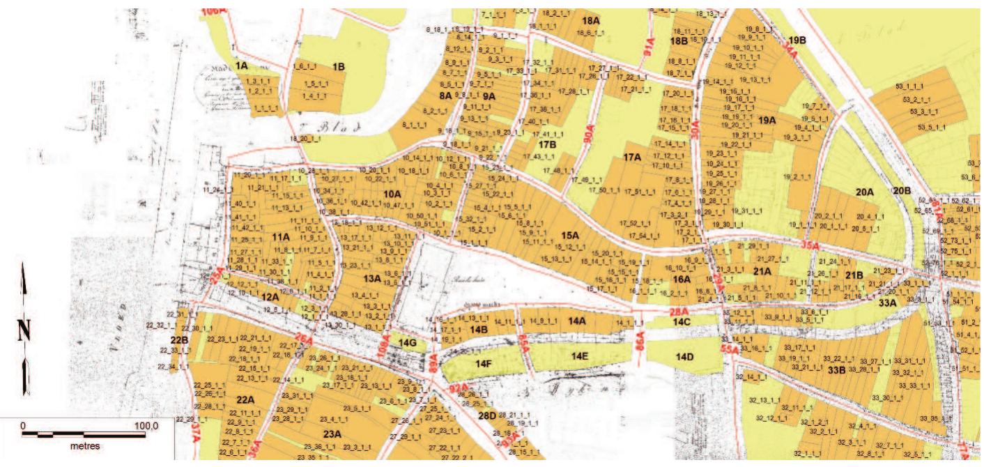 Located, vectorised, and coded medieval plots with two