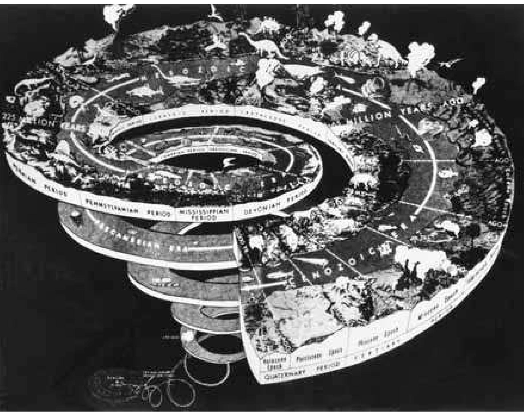 The geologic time spiral depicting the geologic history of