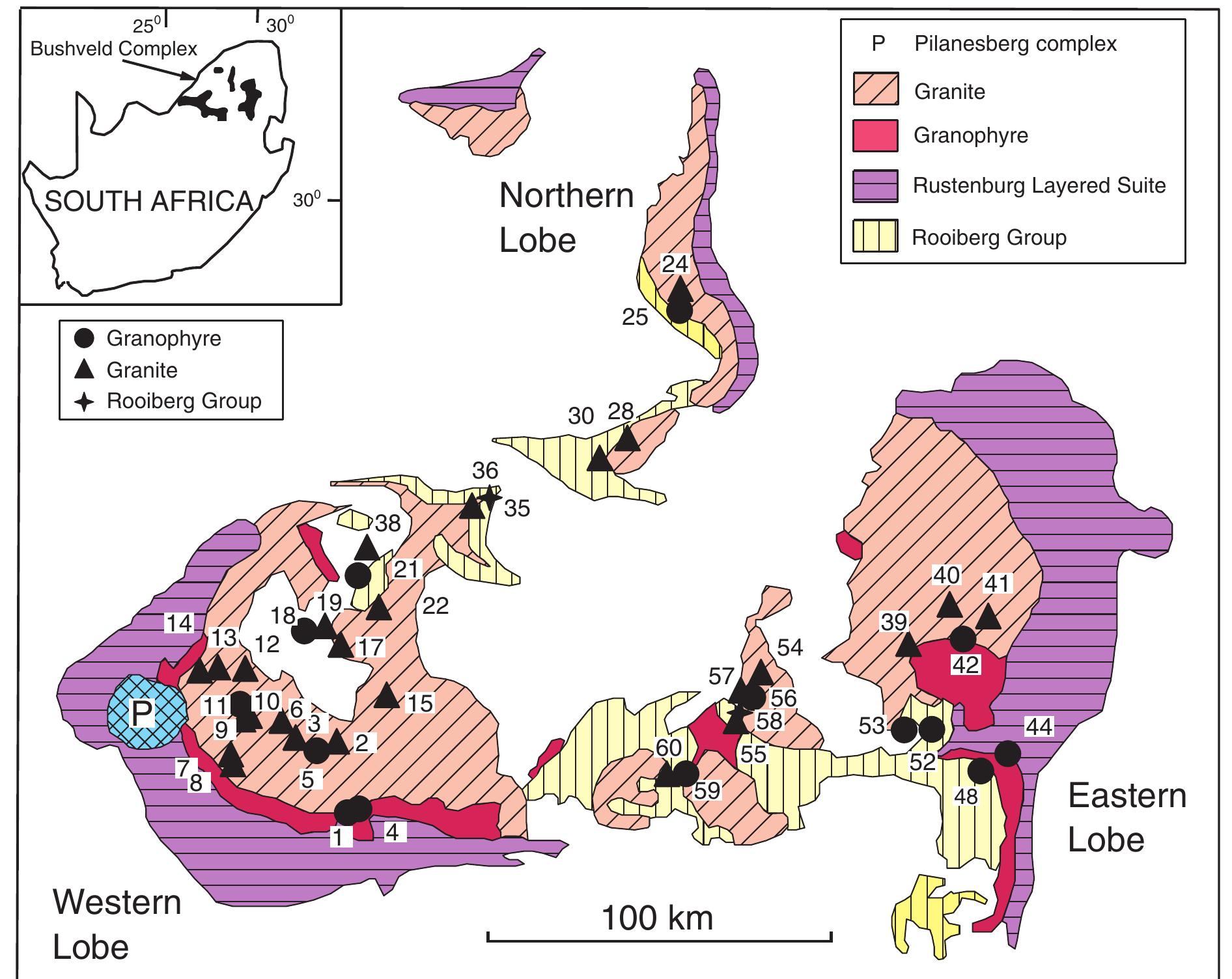 Sketch map of the bushveld igneous complex showing the