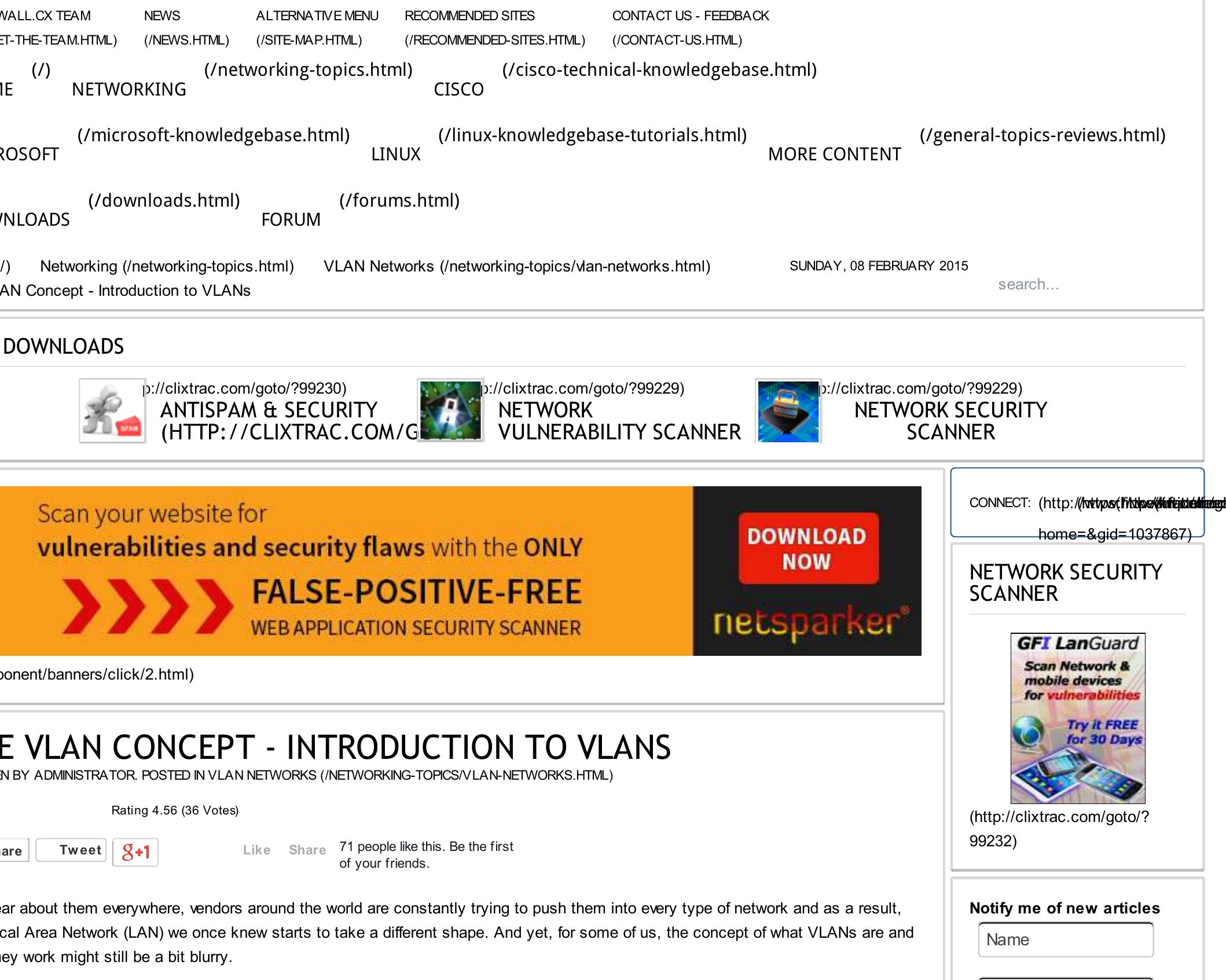 (PDF) THE VLAN CONCEPT -INTRODUCTION TO VLANS