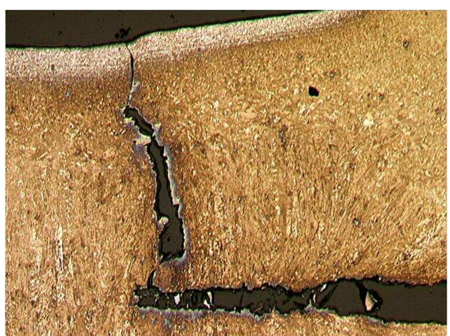 ‘ig 3. typical morphology of a partial plug weld failure