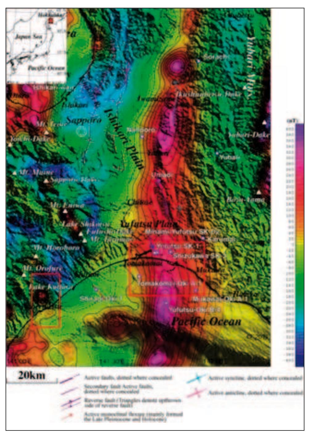 Aeromagnetic map of the ishikari depression and its
