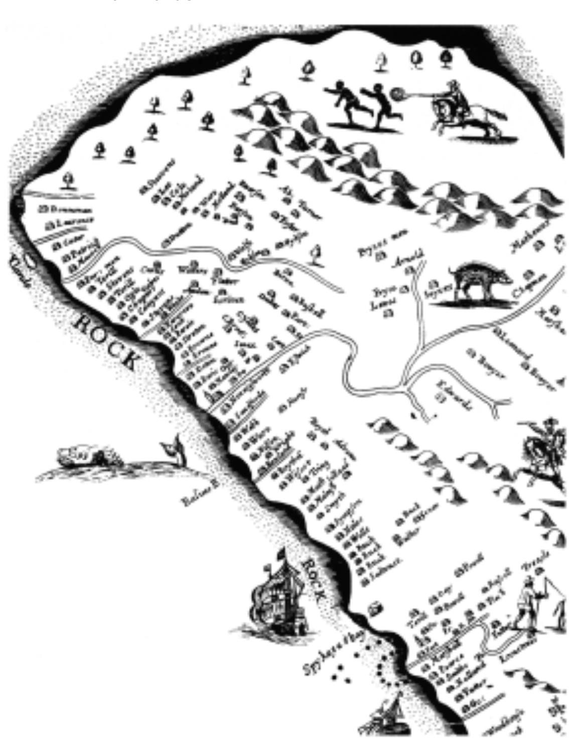 2 extract from richard ligon’s 1657 map of barbados,