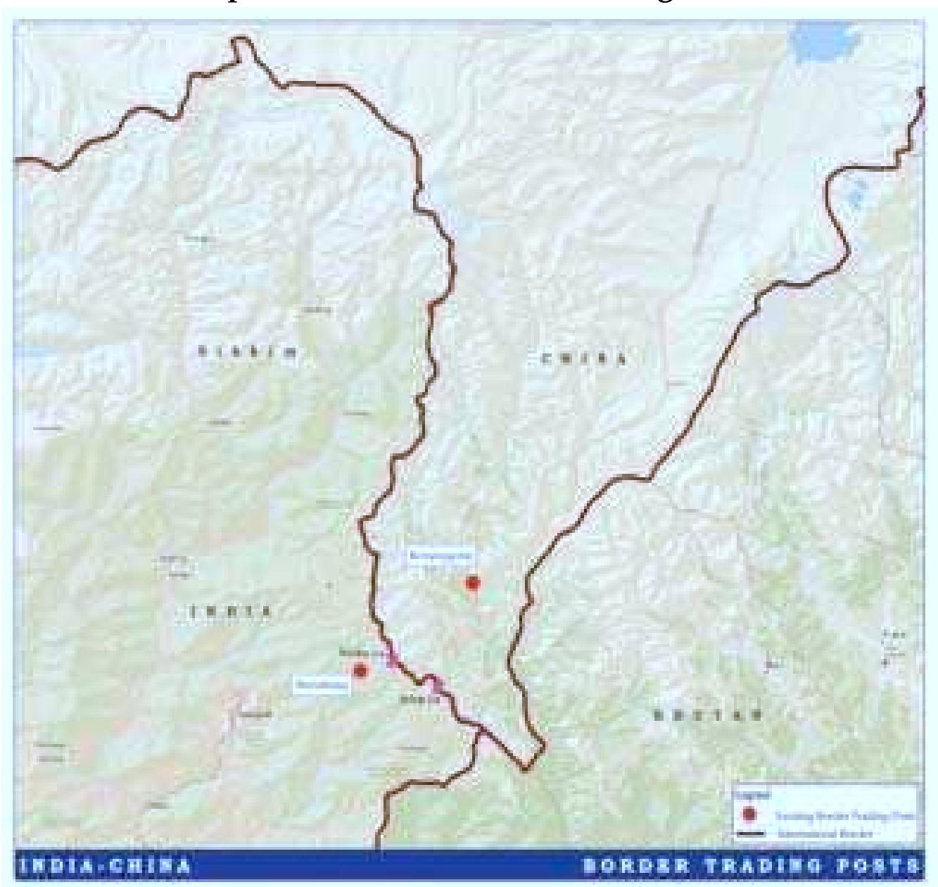 Map 2: india-china border trading posts