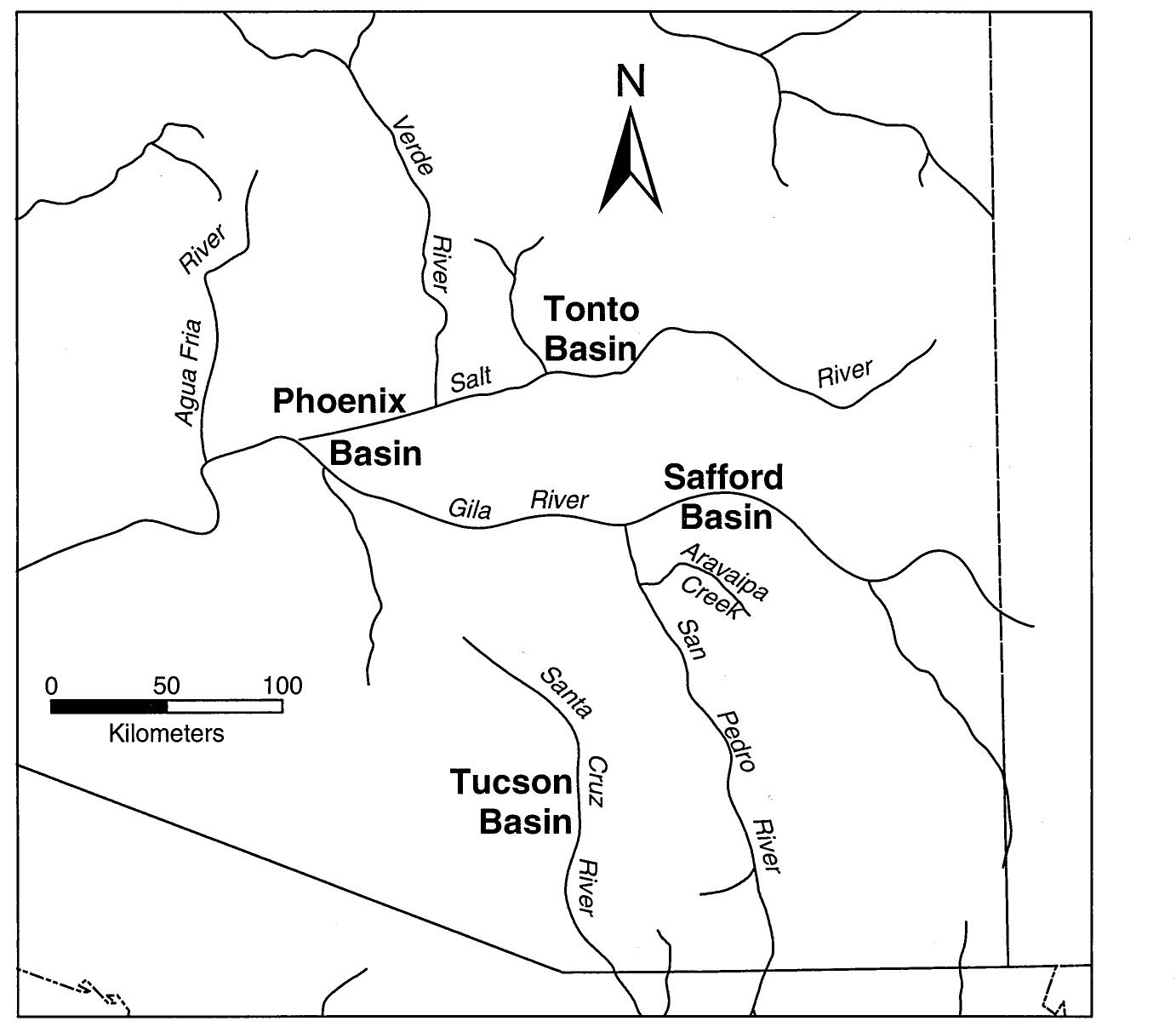 General map of southeastern arizona showing hohokam