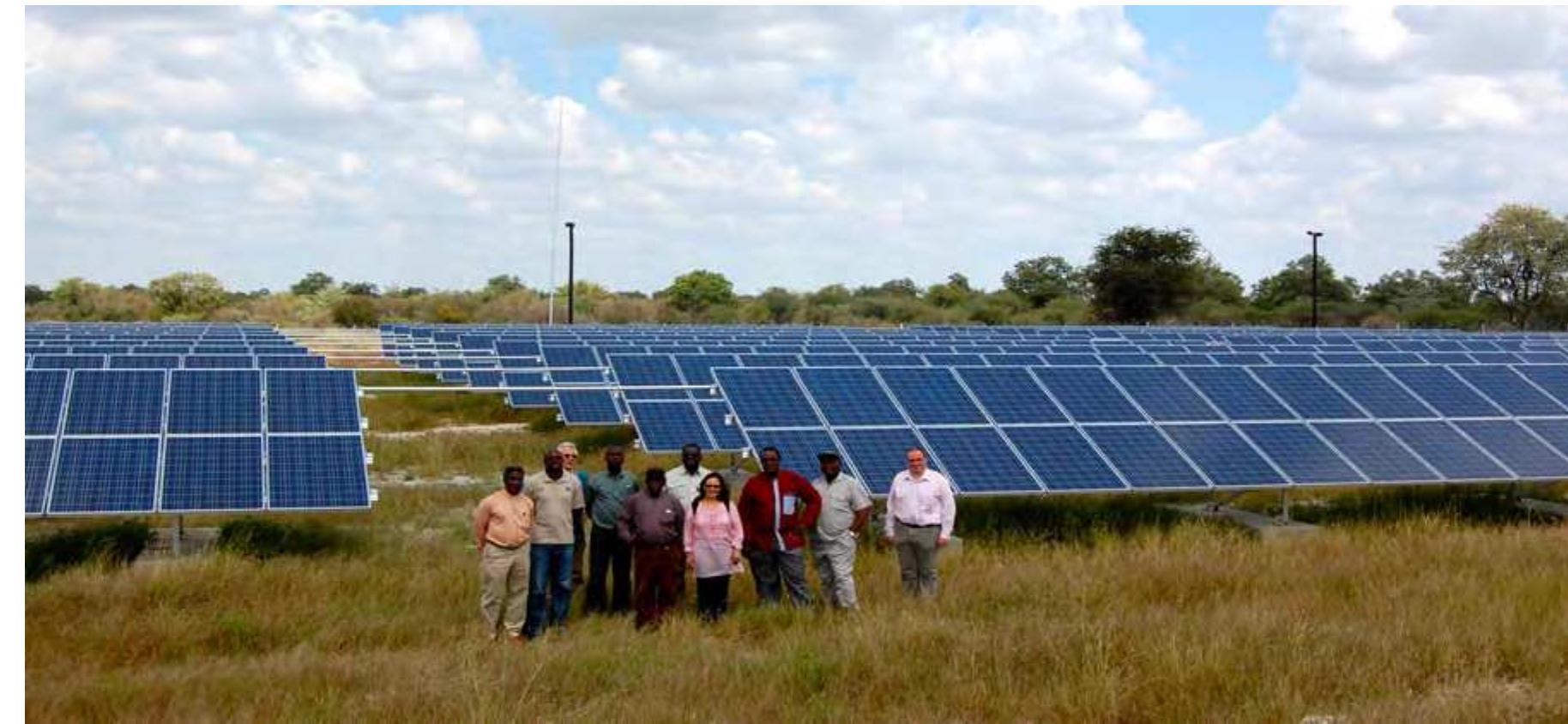 Solar pv array of namibia’s largest solar-diesel hybrid