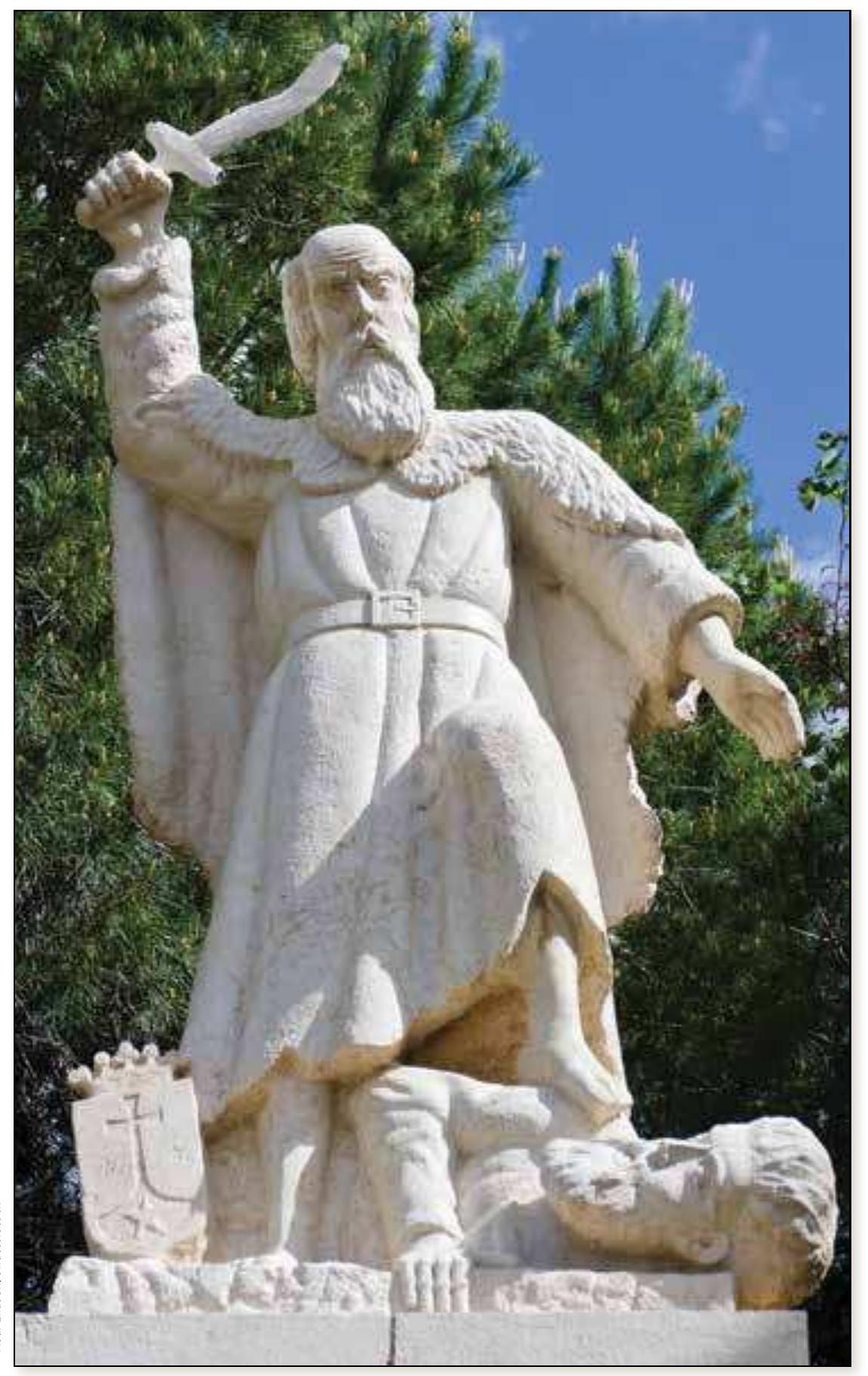 This statue of elijah, located on mount carmel in israel,