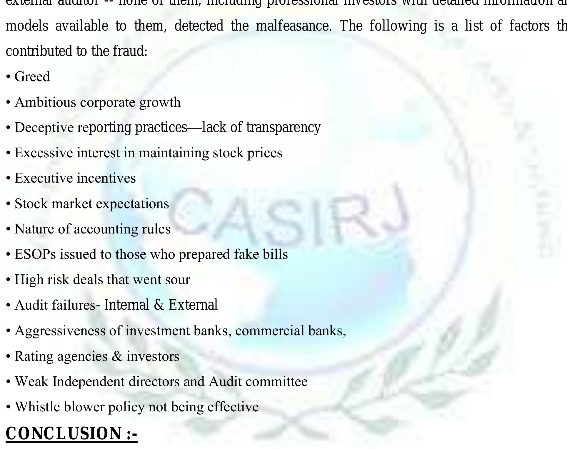 (PDF) SATYAM SCANDAL (A case study)