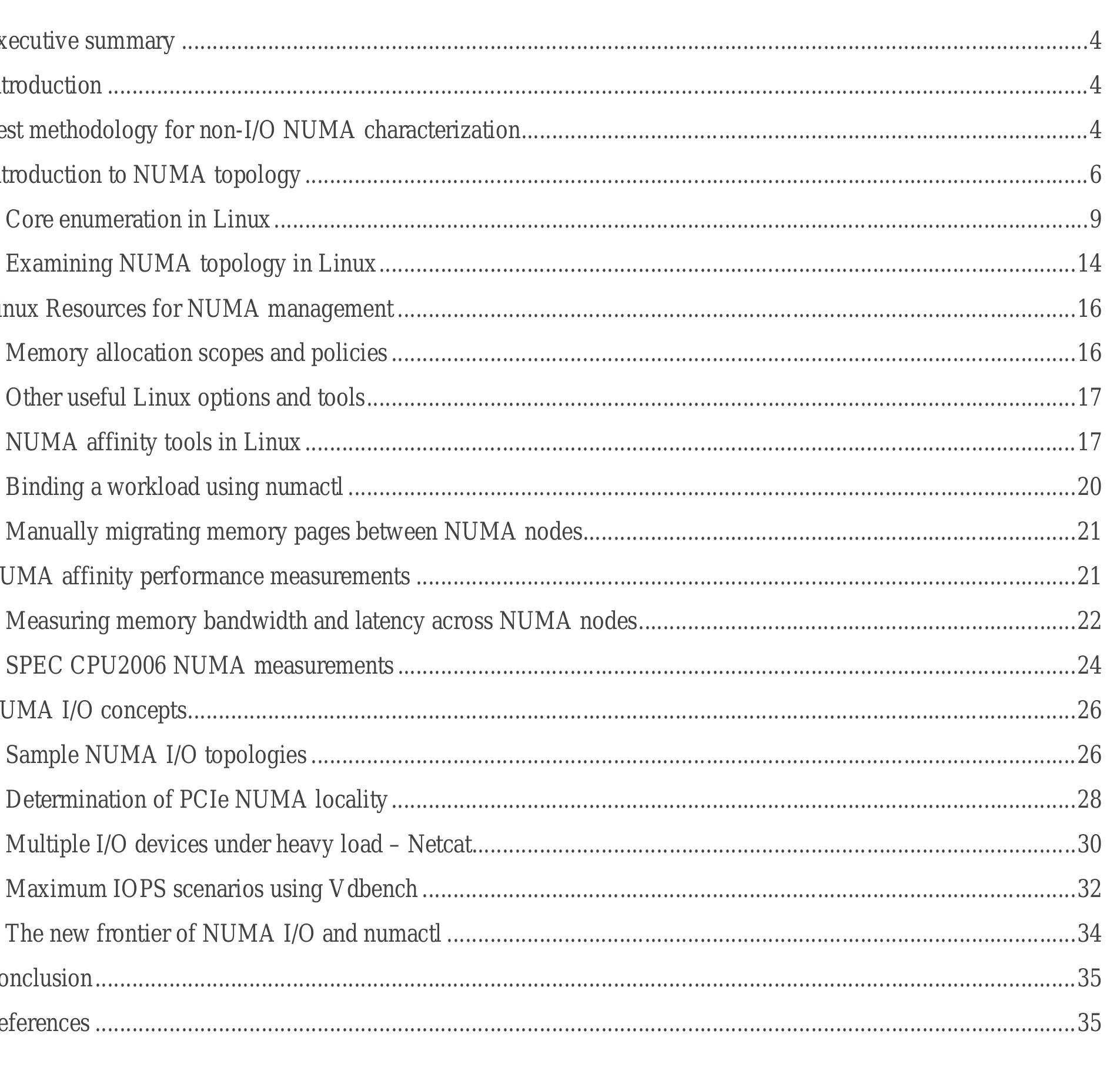 Table 1 - NUMA Best Practices for Dell PowerEdge 12th