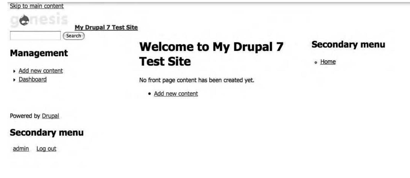 The genesis theme is pretty stark in its out-of-the-box