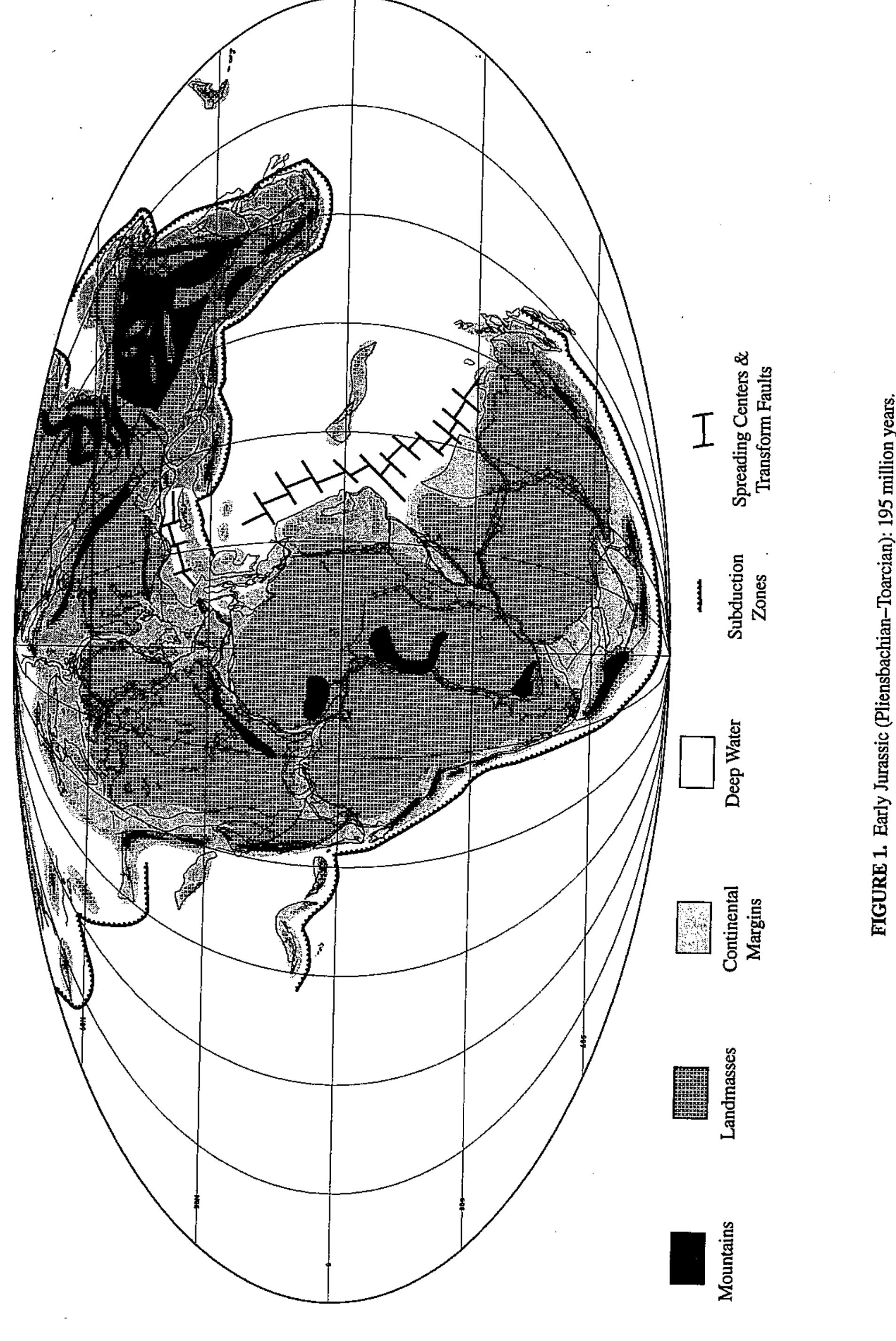 Figure 1 - Jurassic Paleogeographic Maps of the World