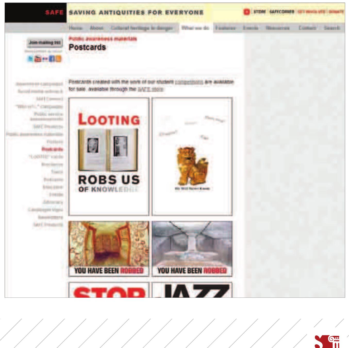 Awareness material presented on the safe website source: