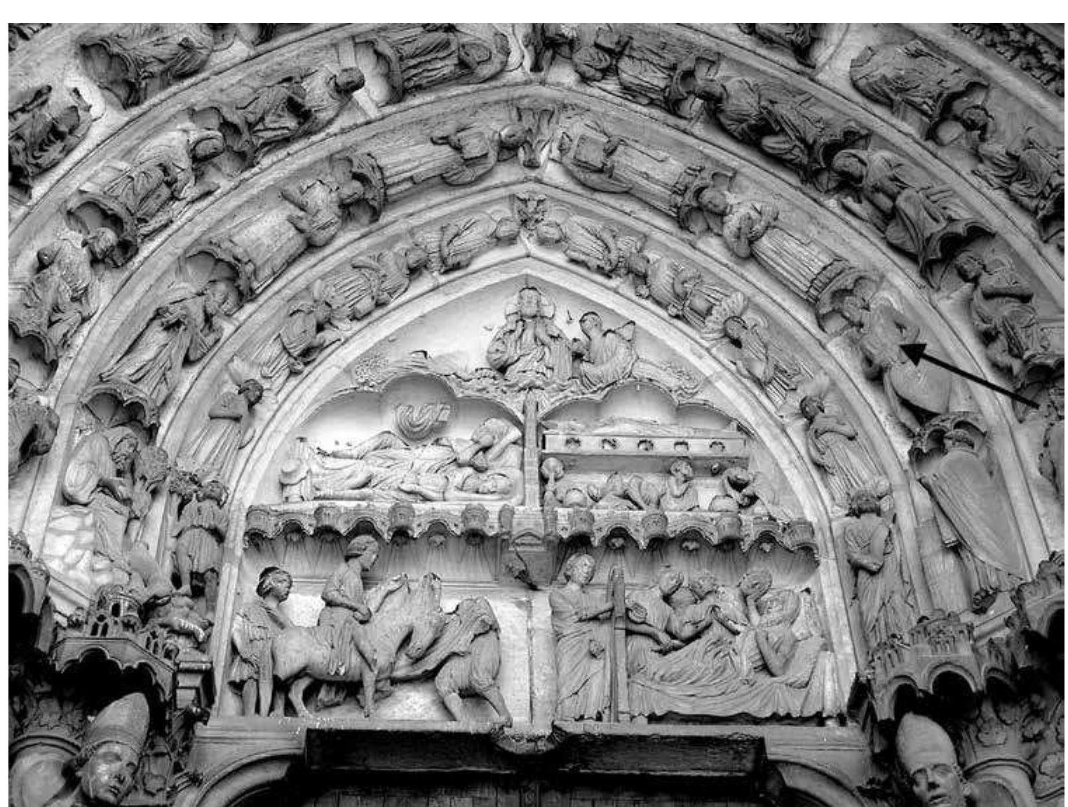 Vision of charlemagne. chartres, cathedral of nétre-dame,
