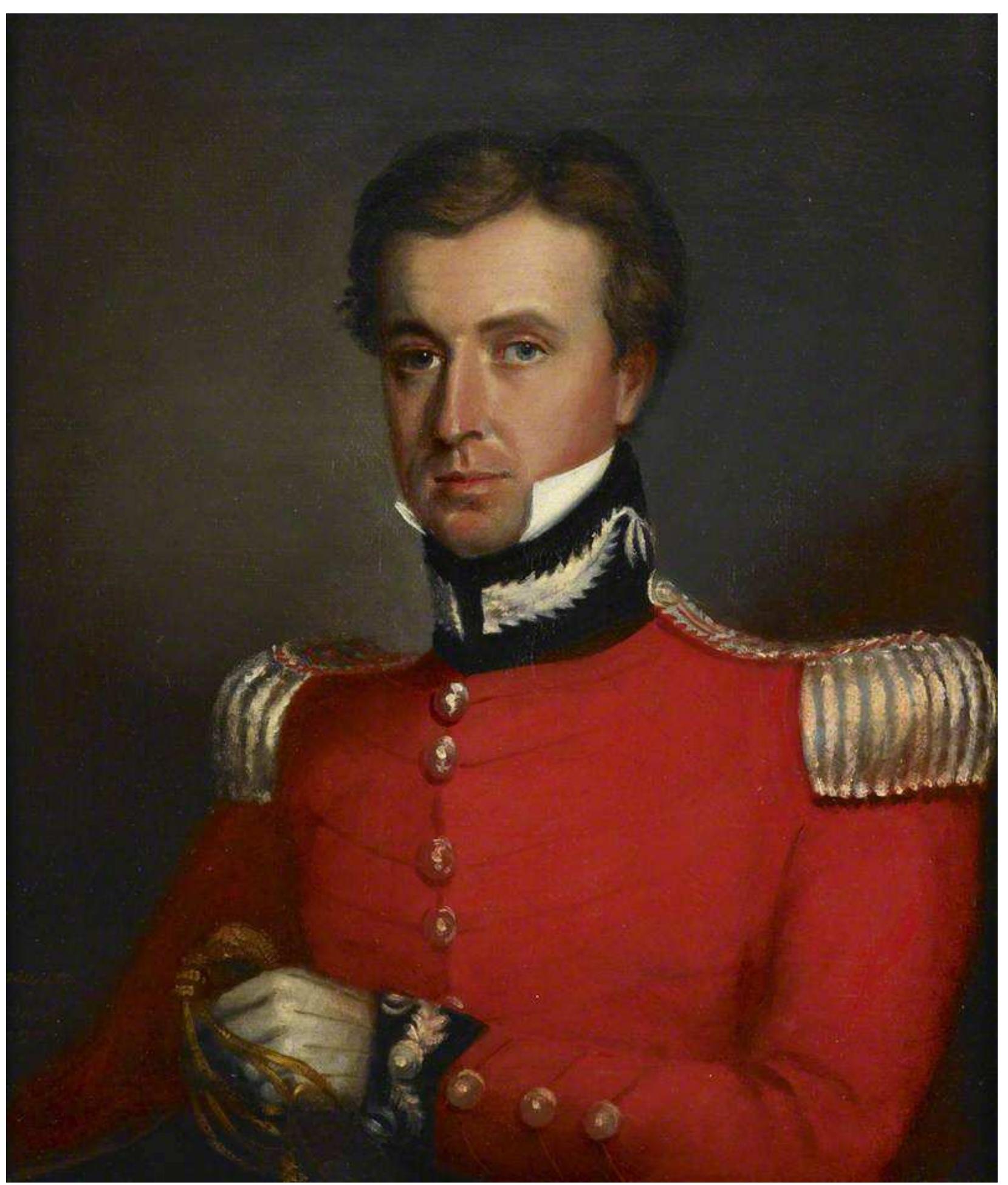 Captain william garden by jivan ram, delhi, 1827. oil on