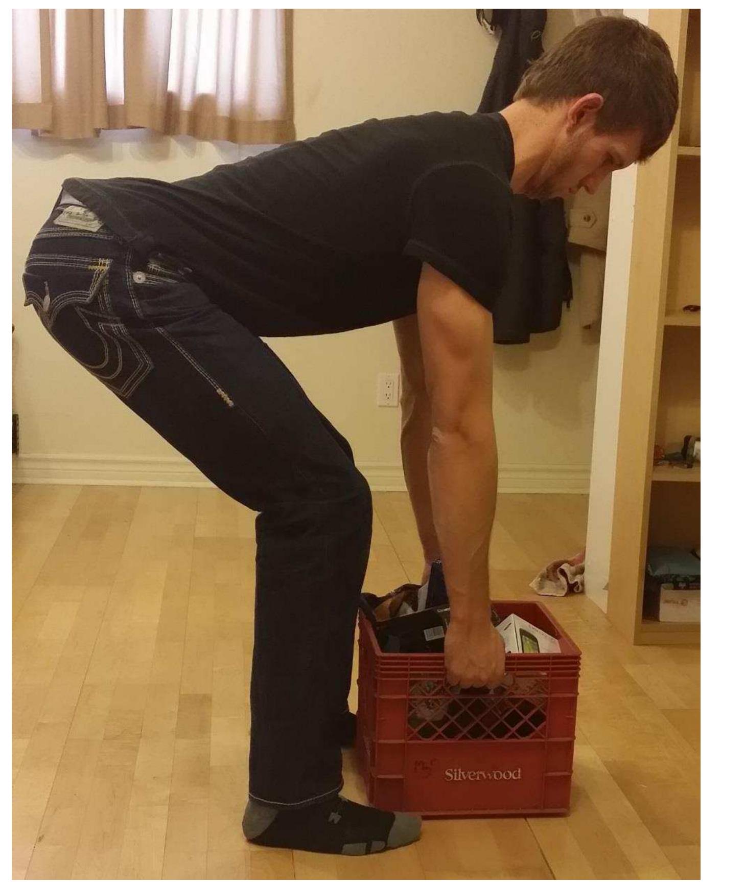 illustration of the stoop technique. notice the