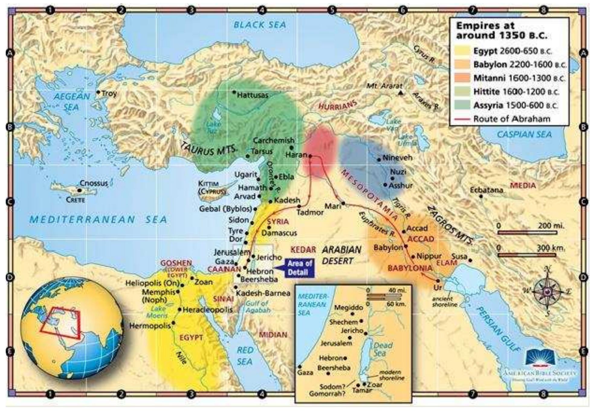 Map of the near east during the amarna letter timeframe’