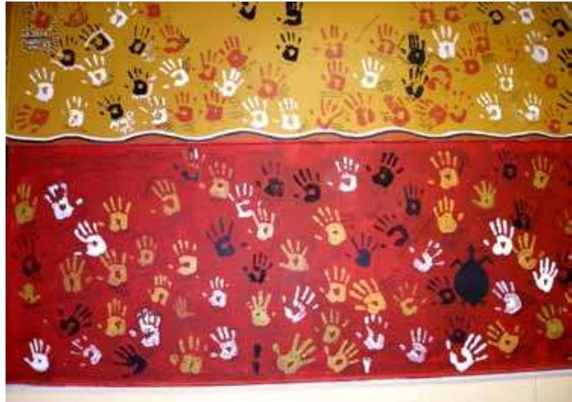 Figure 2 - Handprints in the Rock Art and Tribal Art of