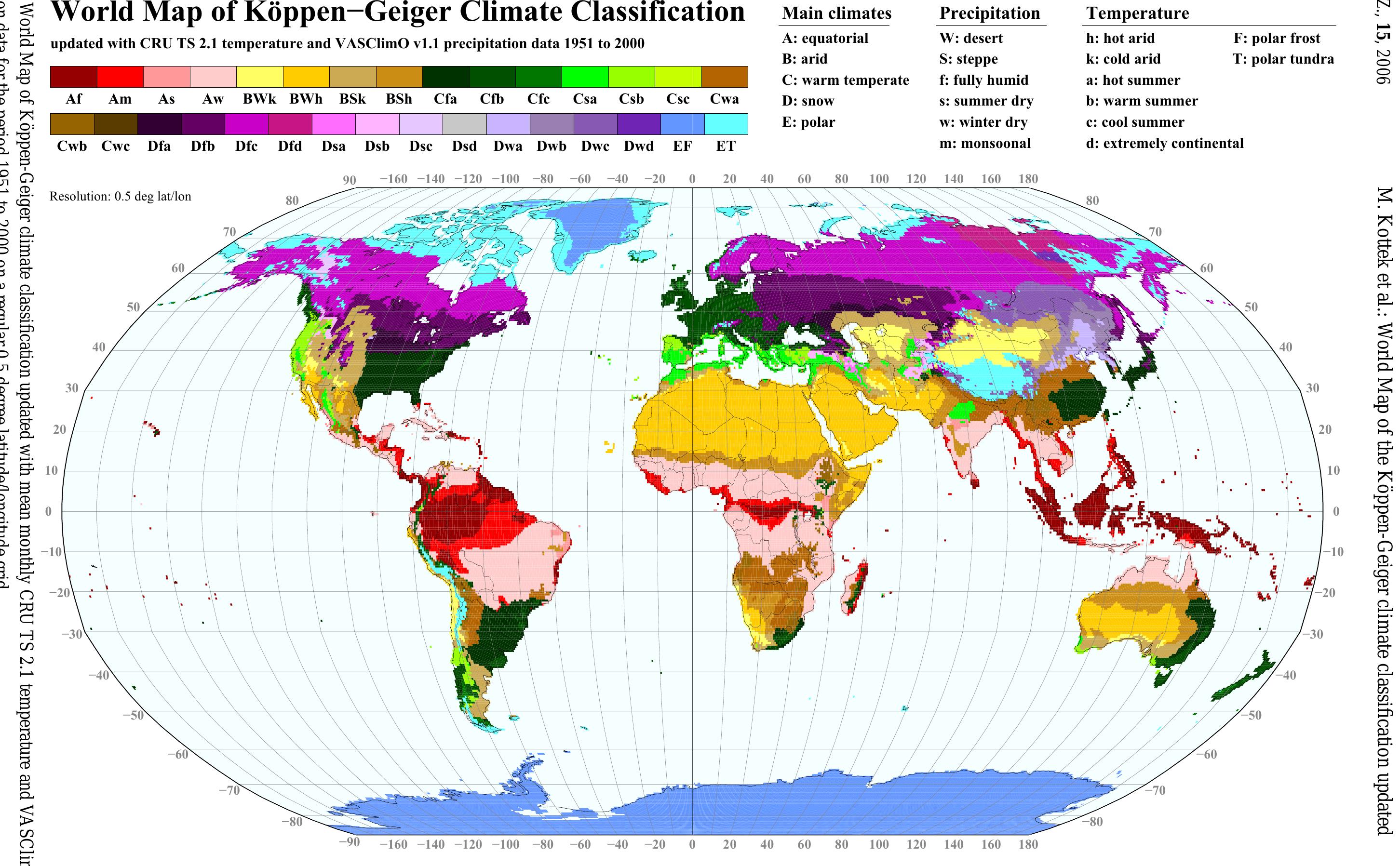 (PDF) World Map of the Köppen-Geiger climate classification updated