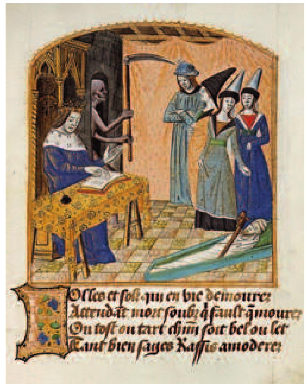 2 triboulet lying dead before his royal master, c.1480,