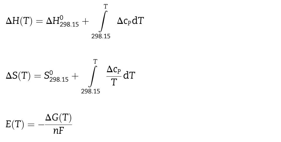 Gibbs free energy equation for electrolysis can be written