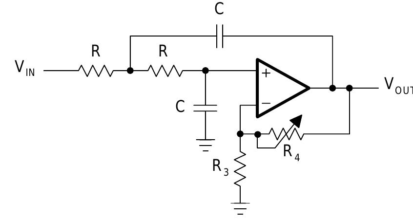 -18. adjustable second-order low-pass filter the circuitin
