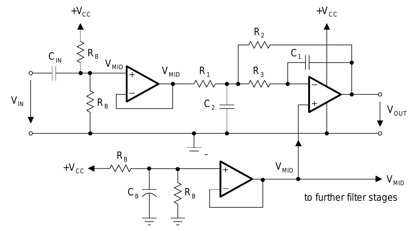 -49. biasing a second-order mfb low-pass filter the input