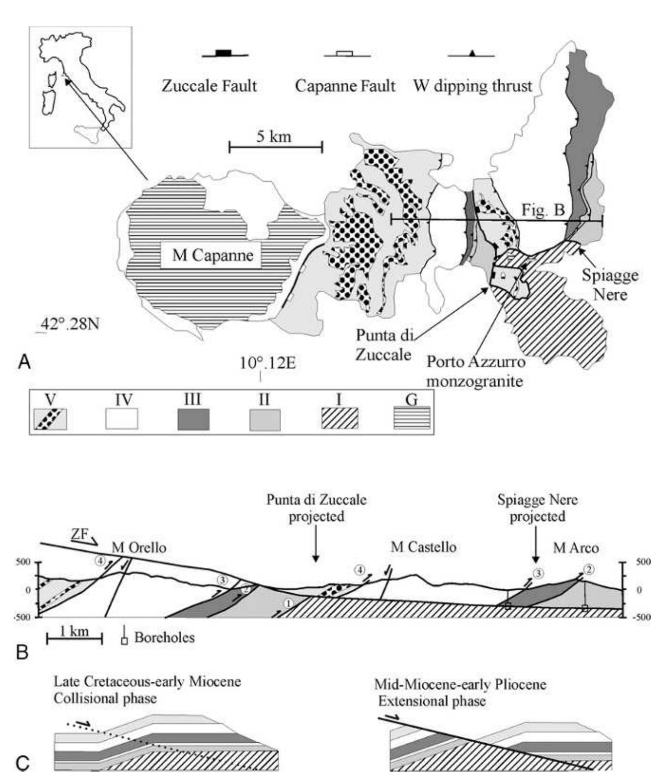 (a) schematic geological and structural map of the isle of