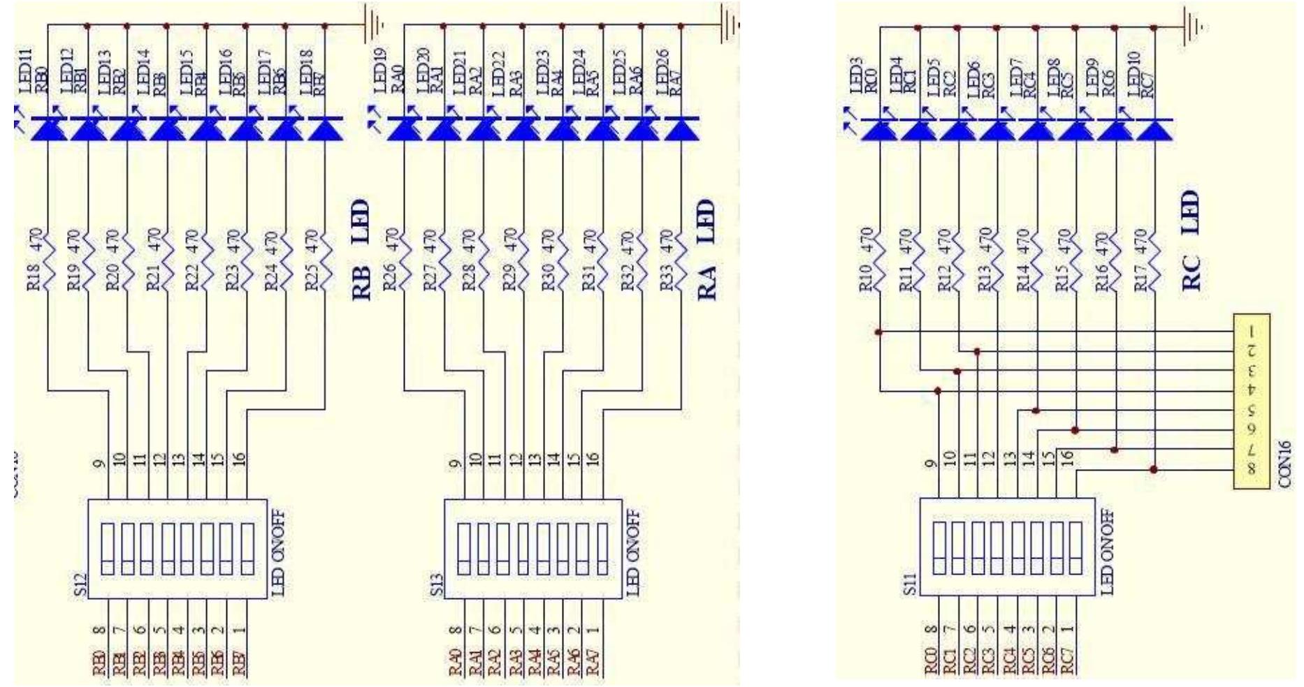-10 ports a/b/c led schematic the schematic of this module