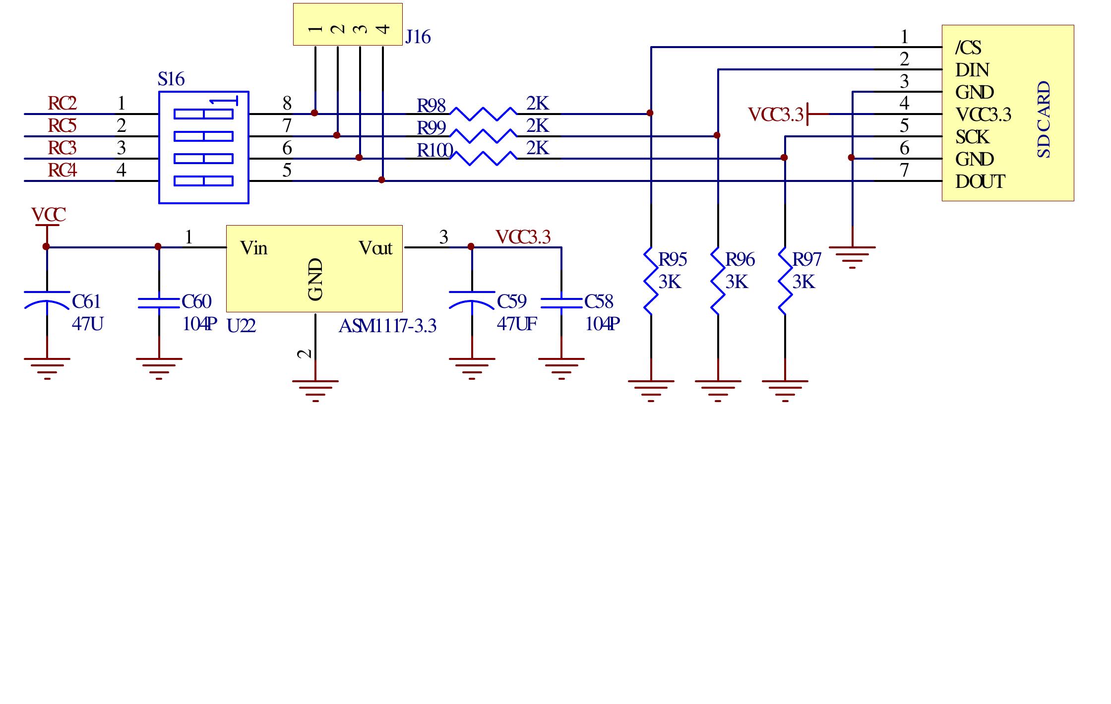 -38 sd/mmc card read/write module schematic