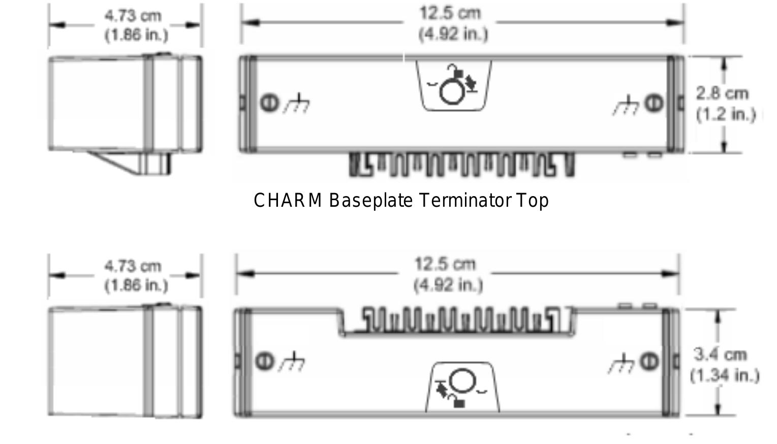 Charm baseplate terminator bottom charm baseplate with