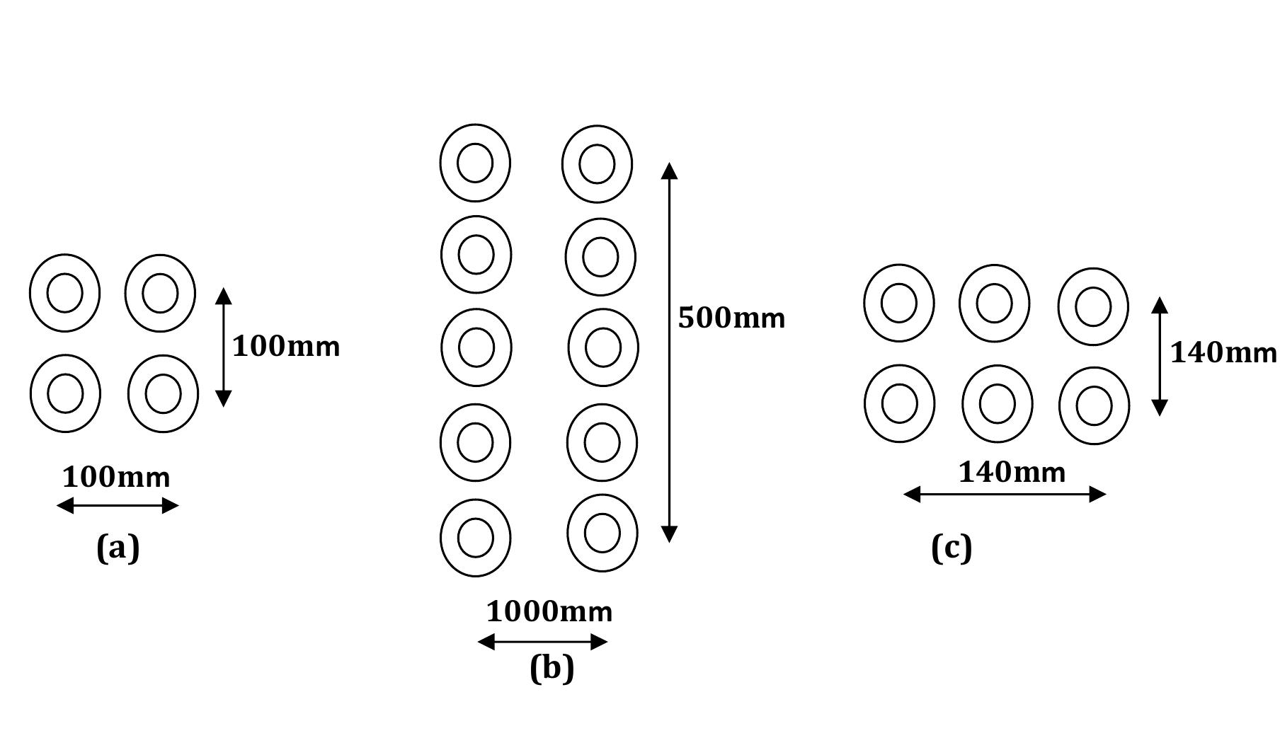 3 cross sections of different components of building b